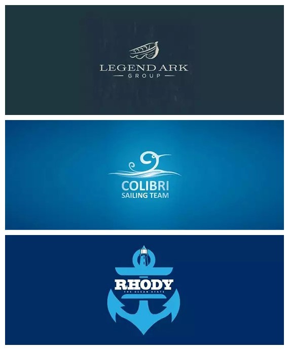 一组超级唯美的海洋logo设计案例，配色和排版都是值得学习的地方。