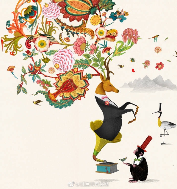 英国插画师 Brett Ryder 春夏秋冬系列插画设计作品喜欢在作品里尝试