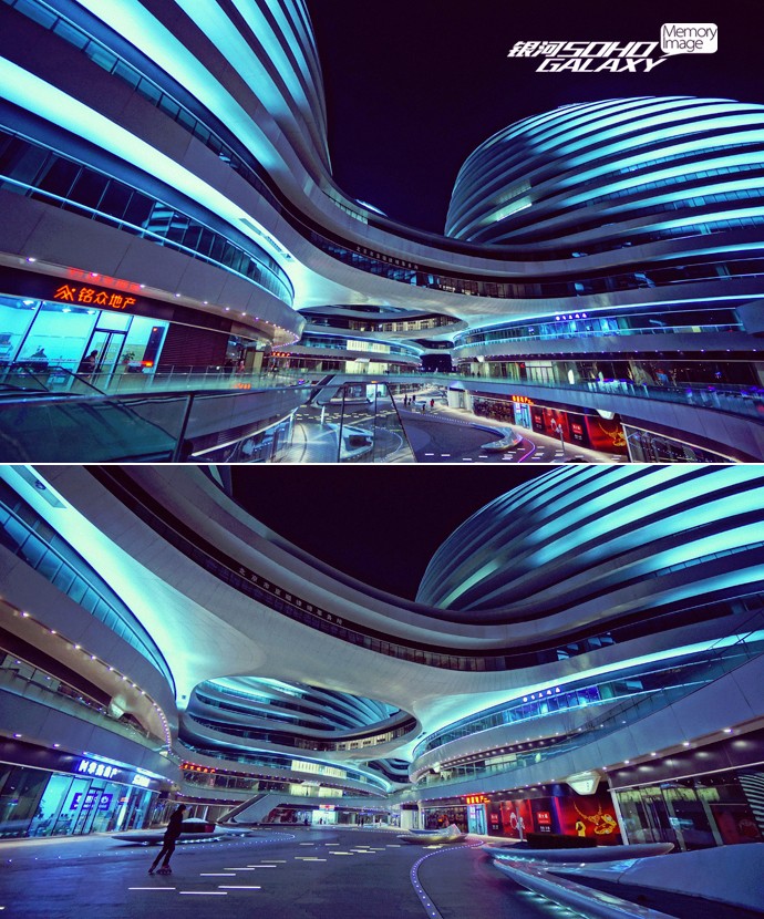 银河soho建筑奇观|银河|建筑|移轴_新浪新闻