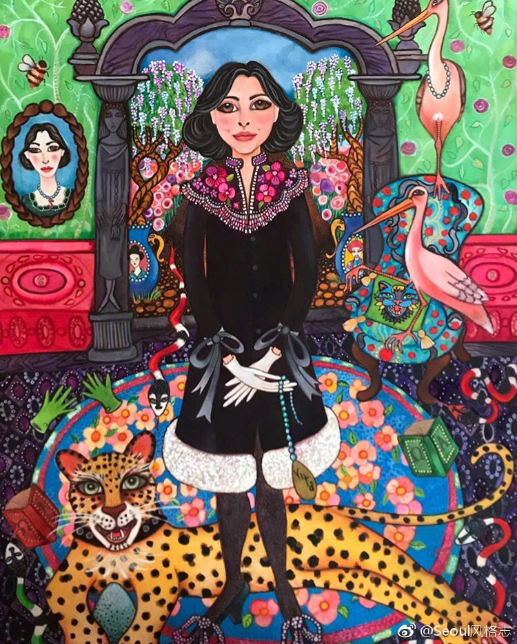 Gucci插画师Helen Downie的近日佳作。她的画作色彩绚烂|插画师|佳作|画作_新浪新闻