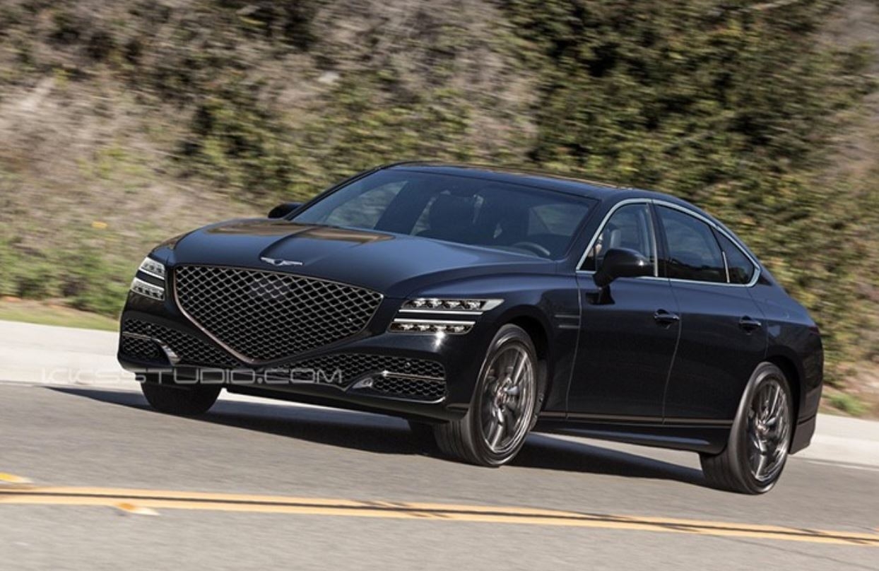 全新一代捷恩斯G80渲染图曝光，吸睛程度颇高，将与宝马5系竞争-新浪汽车