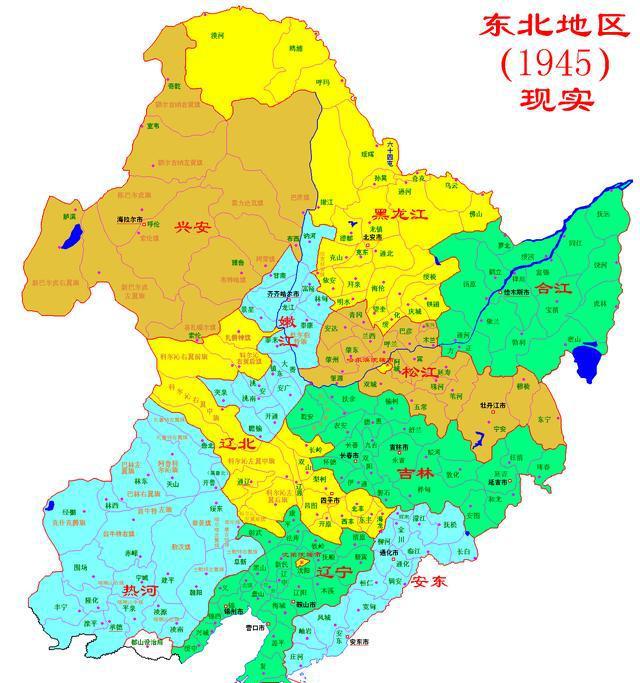 近代东北行政变化图