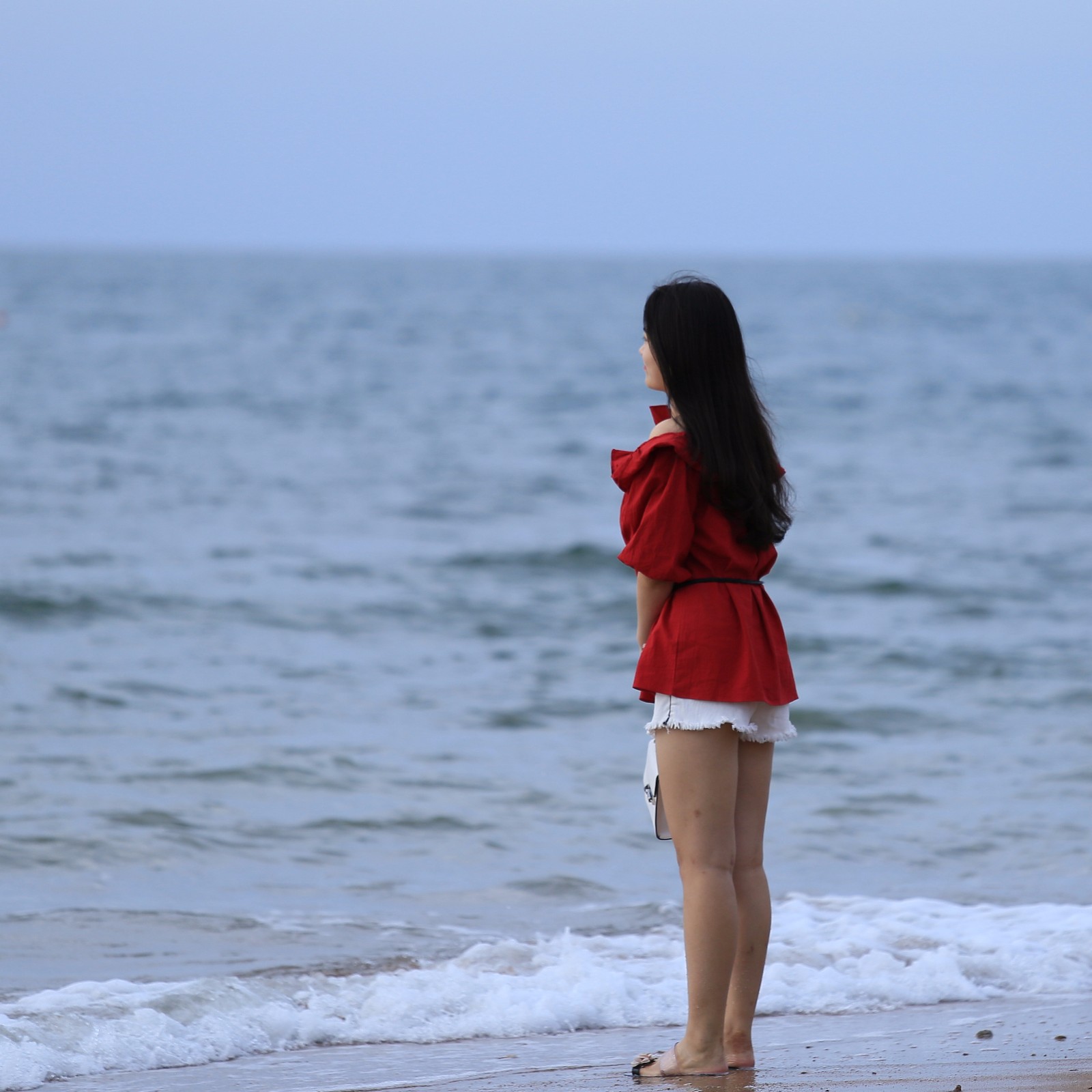 青岛崂山石老人海边晨拍