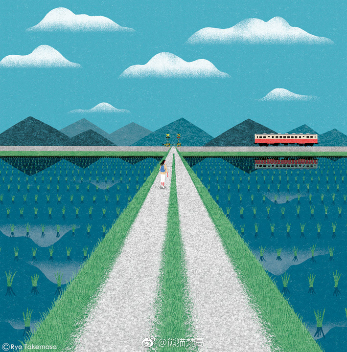 日本插画师武政谅（Ryo Takemasa）受浮世绘影响 和风系作品清新脱俗