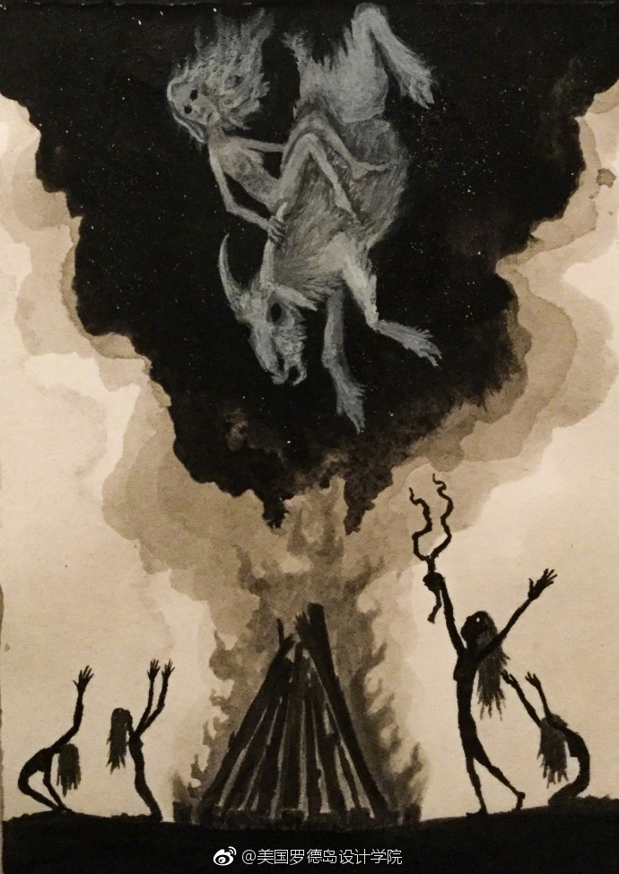 美国插画家 Valin Mattheis 的作品总是充斥着华丽而神秘的死亡气息