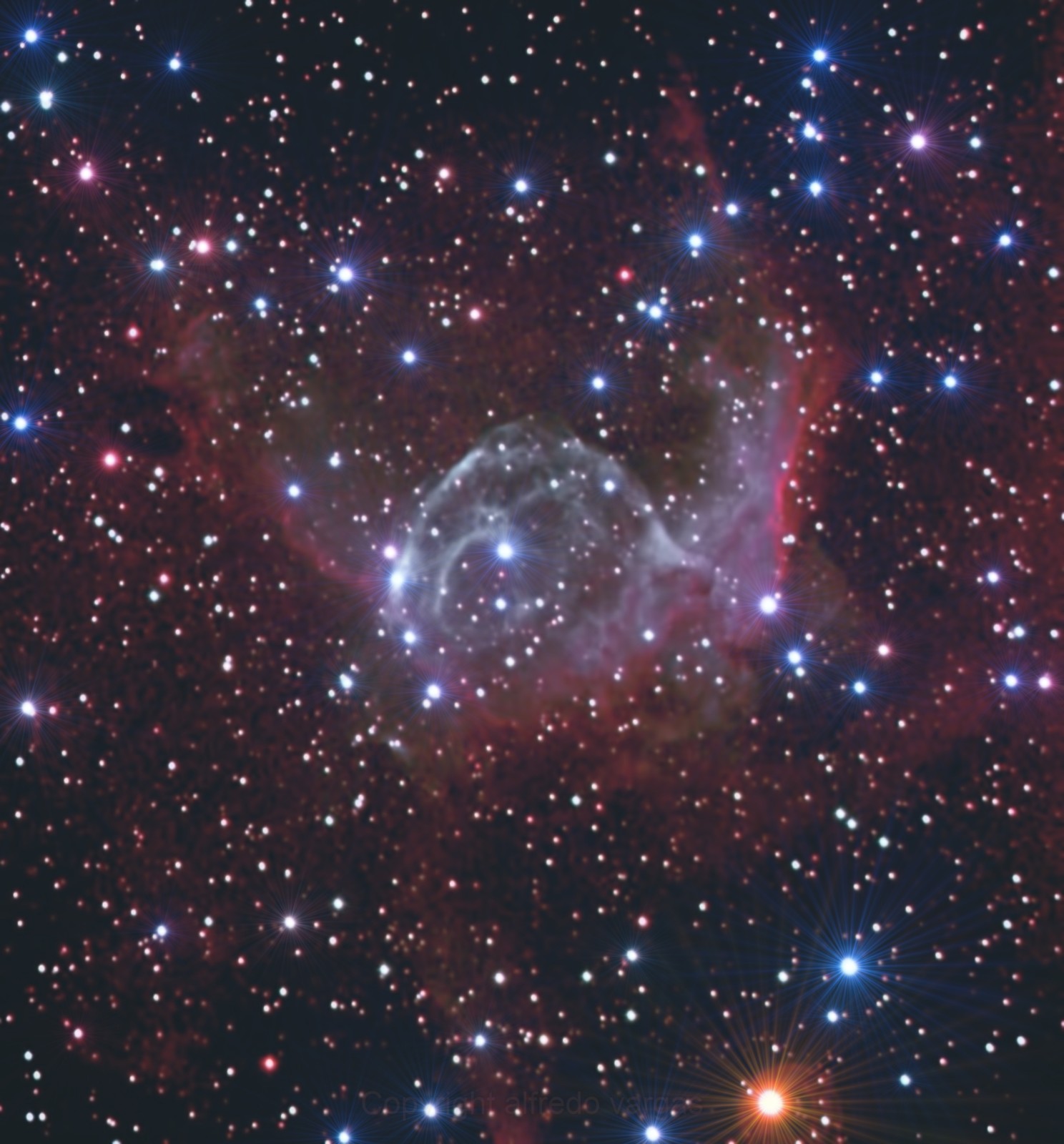 宇宙尘埃似雷神头盔NGC2359托尔头盔星云-ZWOASI天文摄影