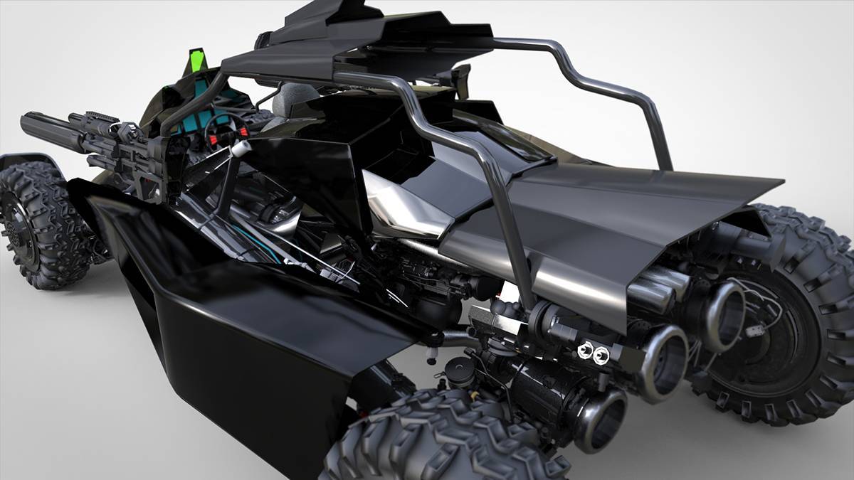 未来军事快速攻击车辆三维概念设计渲染图。|车辆|概念|渲染图_新浪新闻