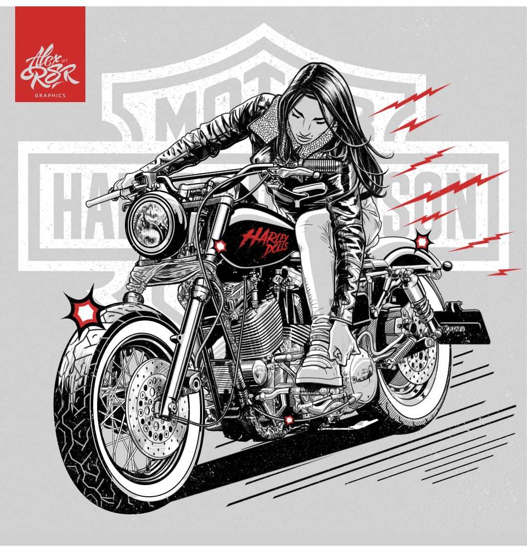 同样是一台电脑装个PS，人家 Alex RSR 的插画作品就是这么帅气