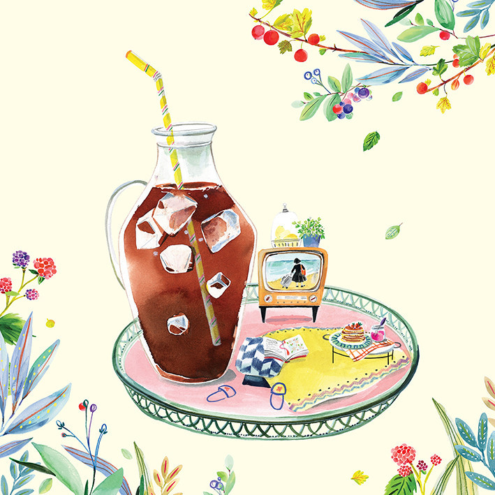 来自画师Mihye光线通透的画面色彩丰富美好可以说是非常治愈了