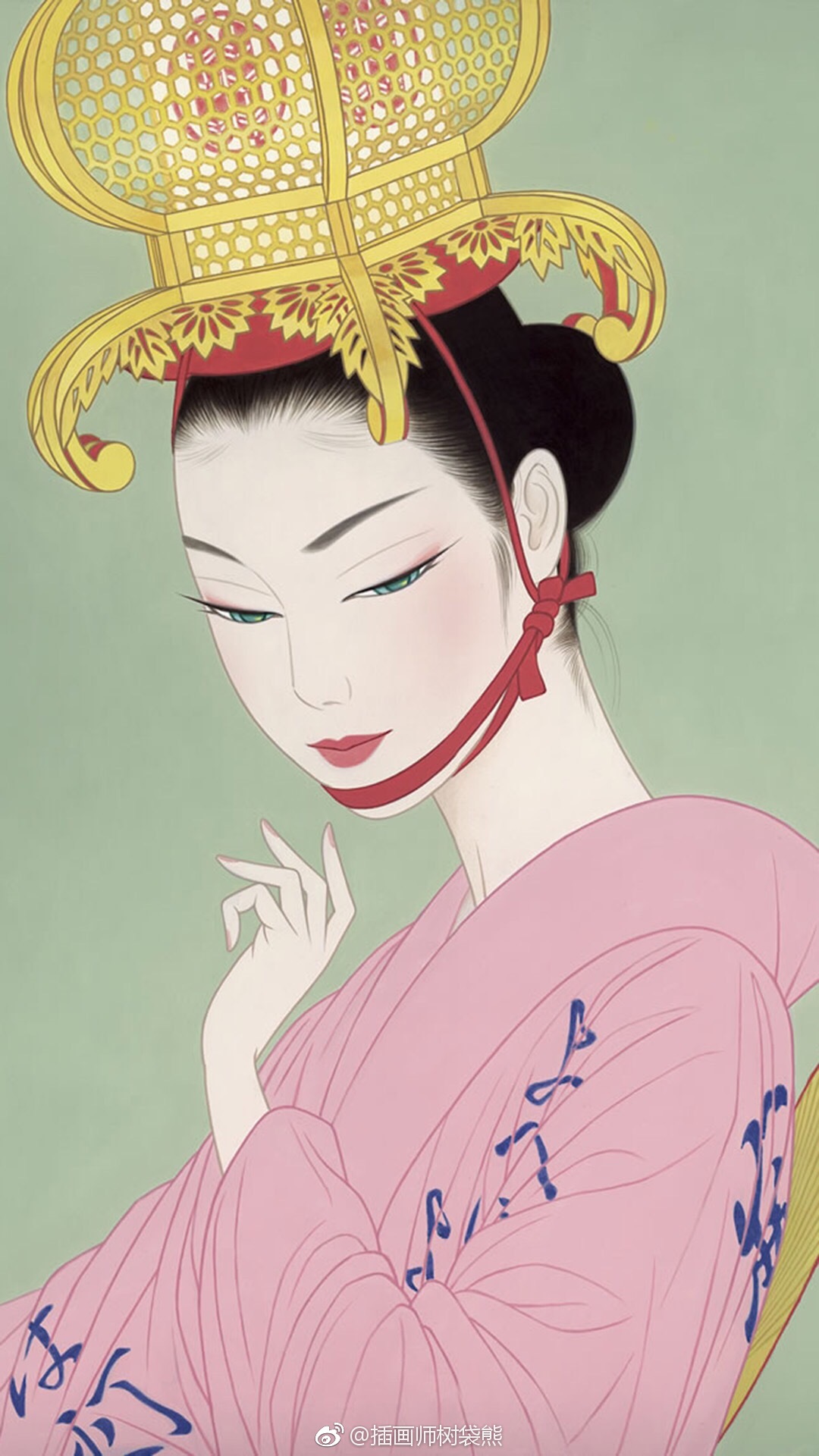 日本版画家 鹤田一郎(Ichiro Tsuruta) 美人绘版画作品他笔下的美人