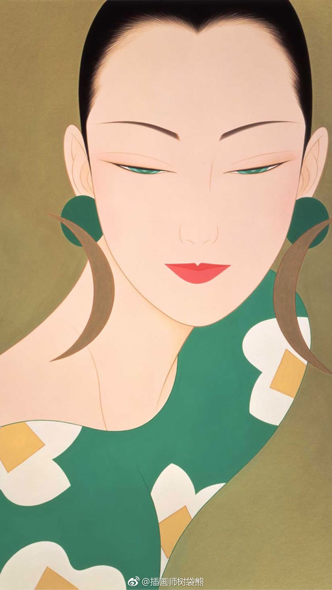 日本版画家 鹤田一郎(Ichiro Tsuruta) 美人绘版画作品他笔下的美人