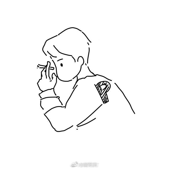 简洁风男生简笔画头像（投稿： ）|简笔画|头像|投稿_新浪新闻