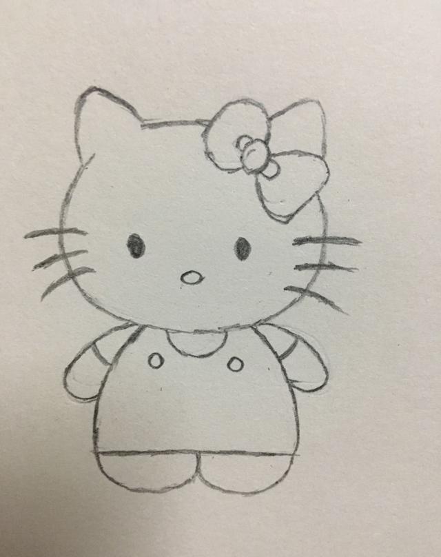 简笔画——hello kitty的画法|kitty|Kitty猫|画法_新浪新闻