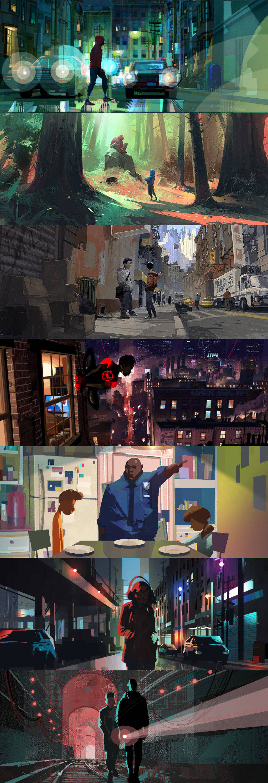 《蜘蛛侠：平行宇宙》电影的概念艺术，纽约城里的(们)！！！|蜘蛛侠：平行宇宙|纽约|电影_新浪新闻