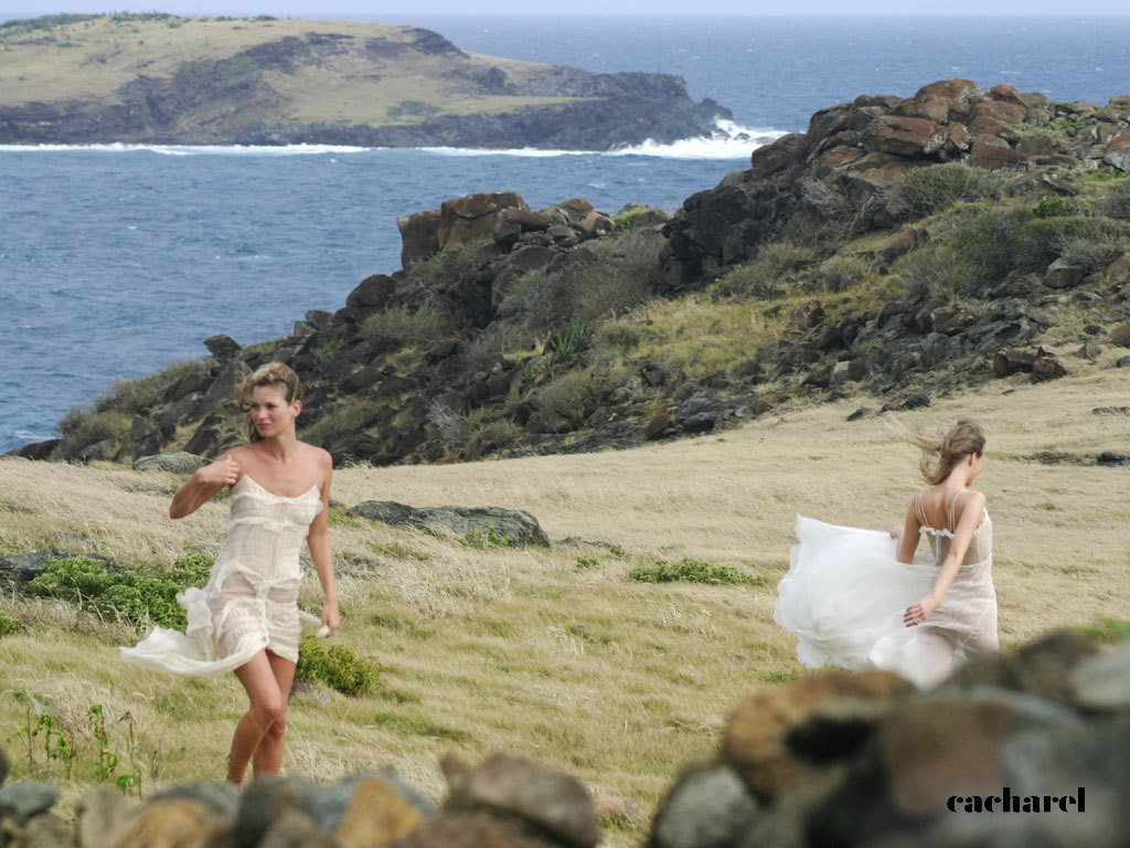 Cacharel SS 2005Kate Moss & Inga Serbent by David Sims