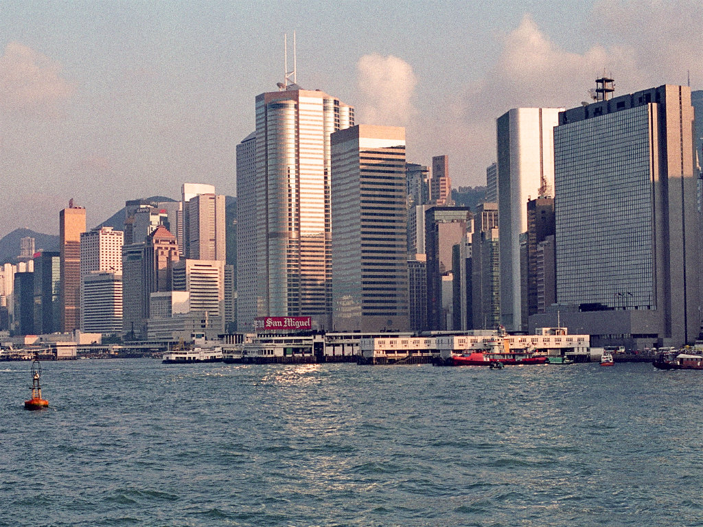 香港旧影1994年，景色优美的维多利亚港|维多利亚港|景色|香港_新浪新闻