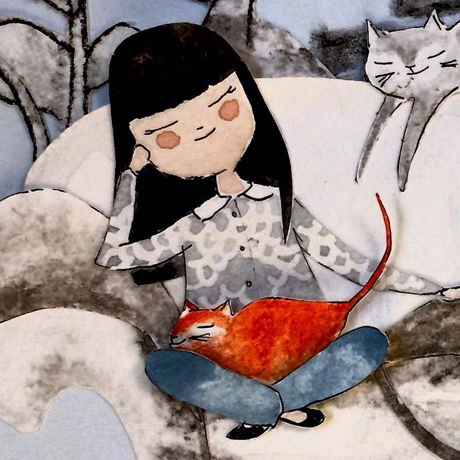 英国插画师 Kelly Pousette 将水彩与剪纸艺术结合