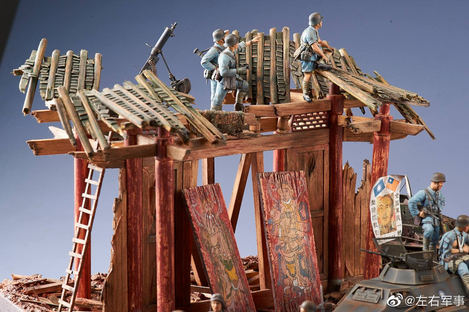 一组展示淞沪会战期间巷战的模型|巷战|会战|模型_新浪新闻