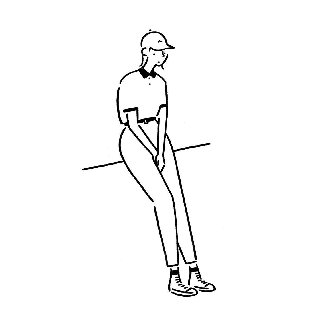 时尚简约的人物插画