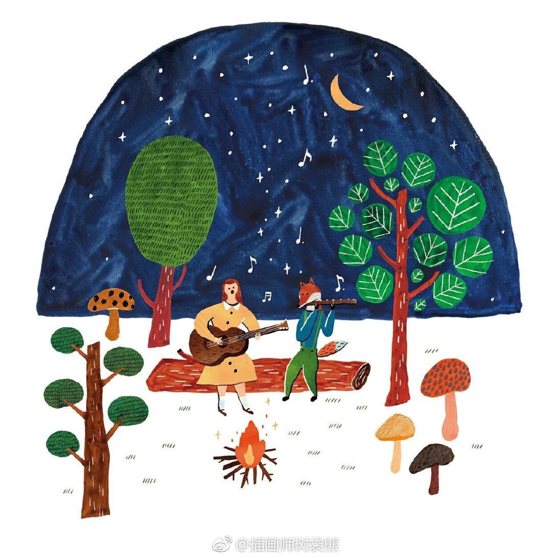 韩国插画师 yeon ju choi 闲适的田园生活插画设计作品