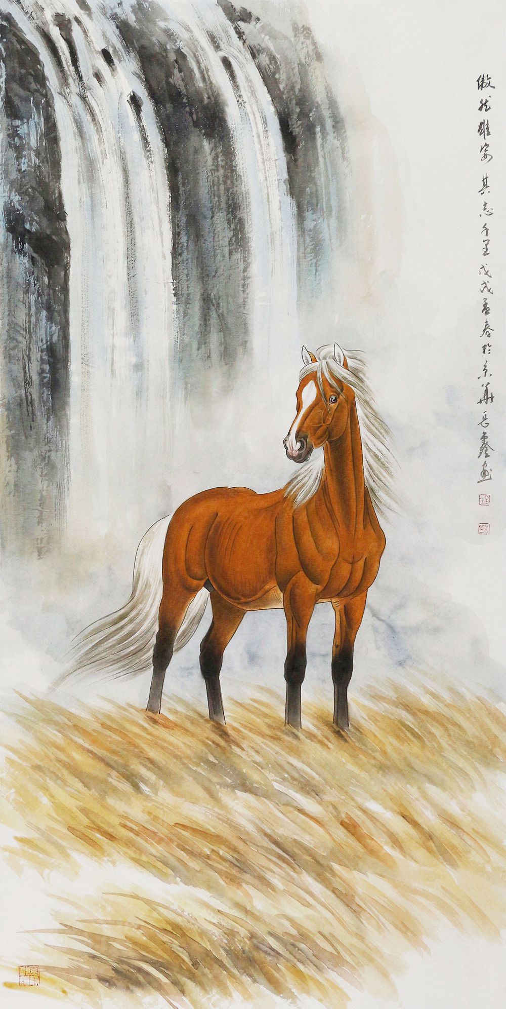 刘长鑫国画马作品赏析：倜傥洒脱，姿态优美，富有艺术感染力|刘长鑫|国画|感染力_新浪新闻