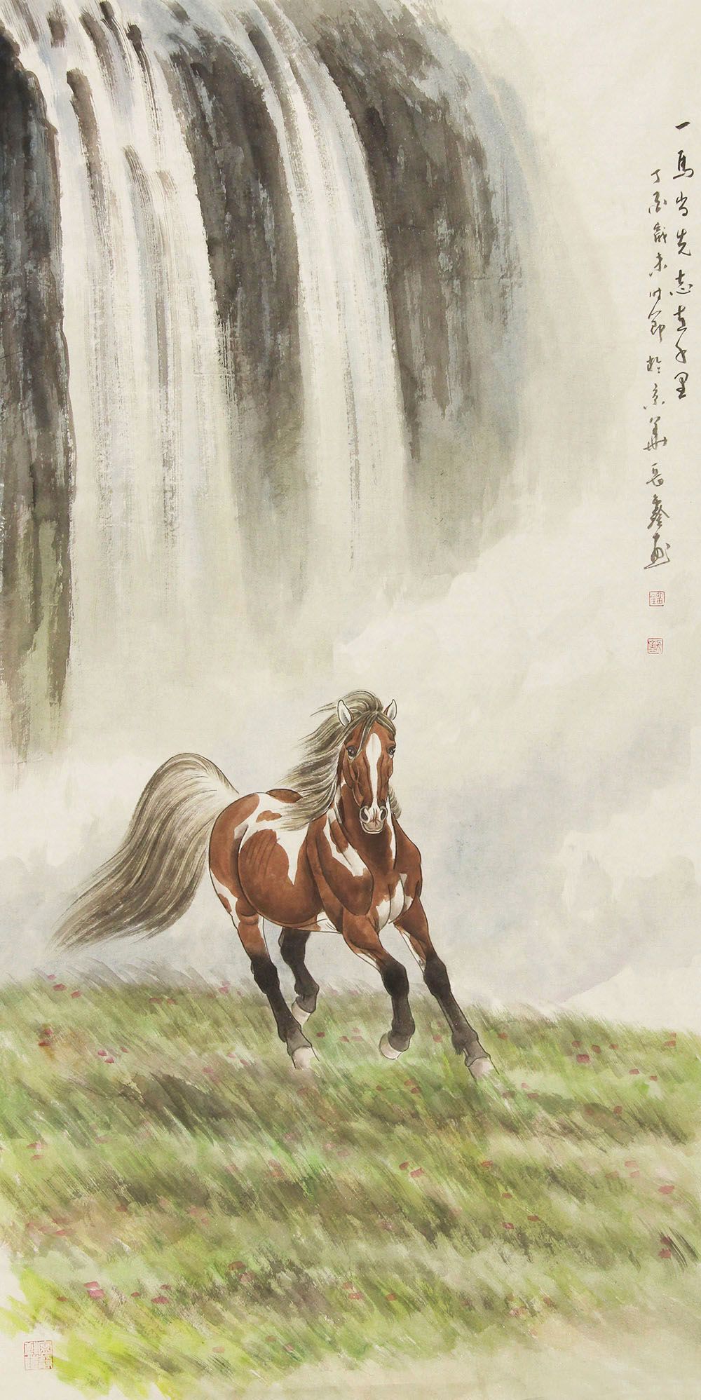 刘长鑫国画马作品赏析：倜傥洒脱，姿态优美，富有艺术感染力