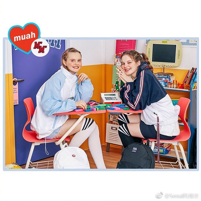 韩国品牌muah muah，鲜艳的配色就像耀眼的青春～