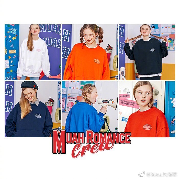 韩国品牌muah muah，鲜艳的配色就像耀眼的青春～