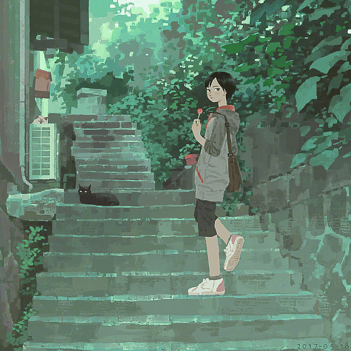 “少年少女围成圈，旋转木马在空中起舞。”twi：J_KMOR