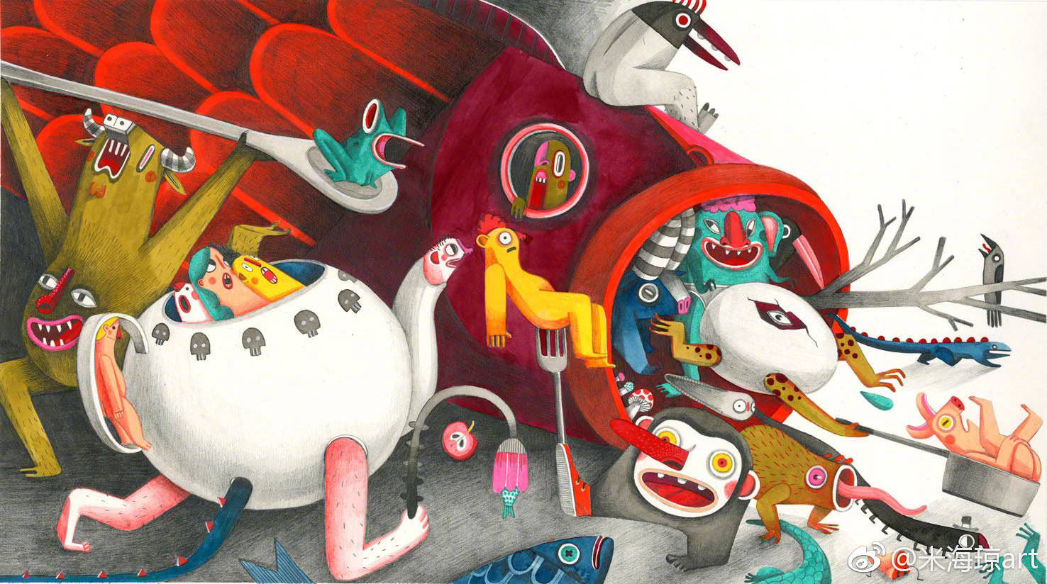 法国插画师 Marion Arbona 绘画作品 | marionarbona