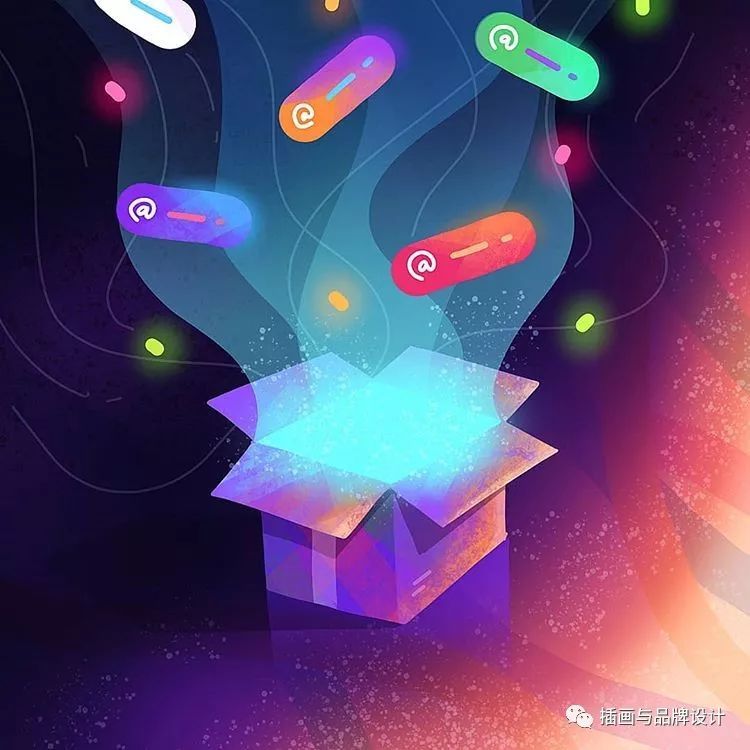 印尼插画师Mugi Migunani，他的画面中以紫色和粉色为主