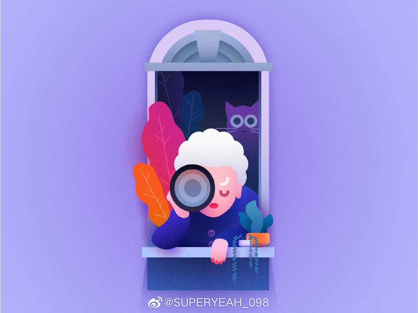 插画师Nora Toth参加了三十六日字体挑战，她使用插画来绘制的字母