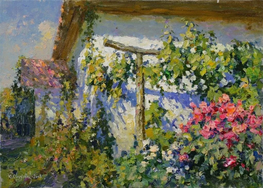 浪漫写实主义情怀的风景油画，忍不住多看几眼