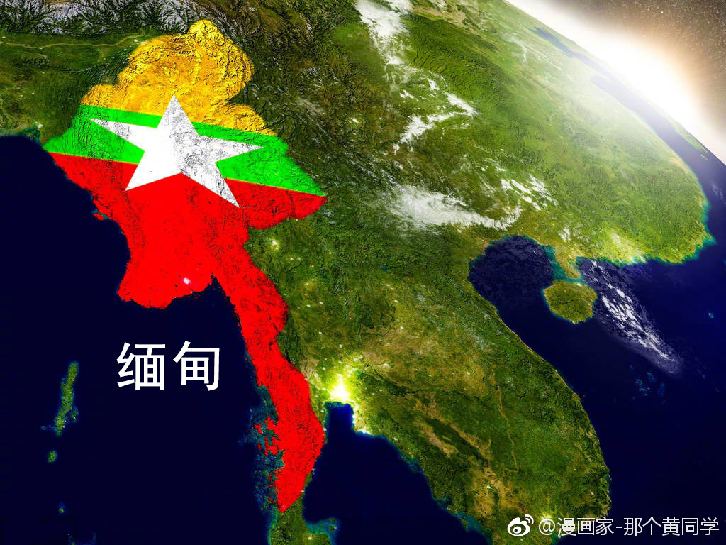 东南亚11个国家的国旗地图