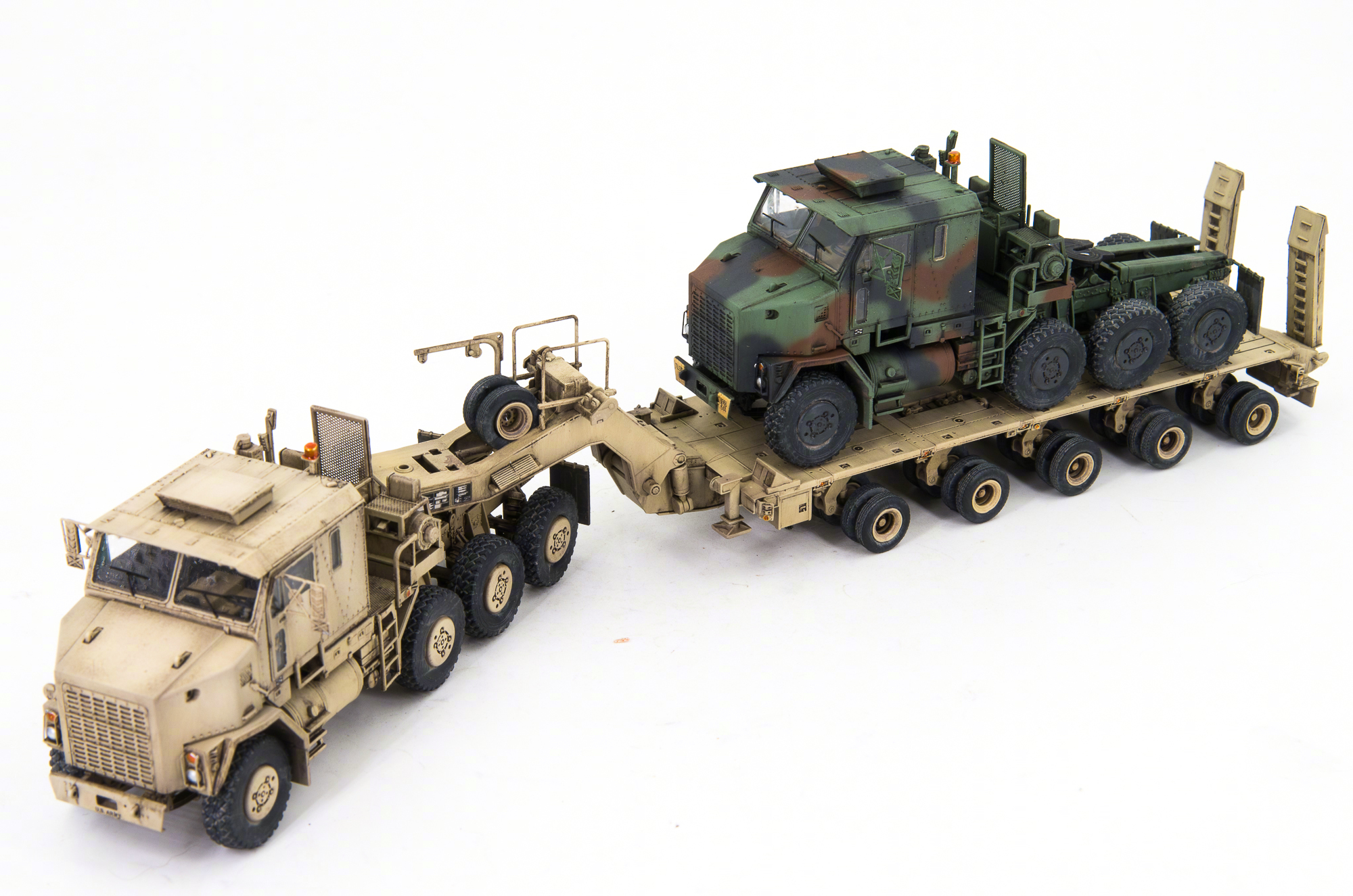 三花 1/72 美国M1070拖车及D9推土机模型作品欣赏|推土机|拖车|浪子_新浪新闻