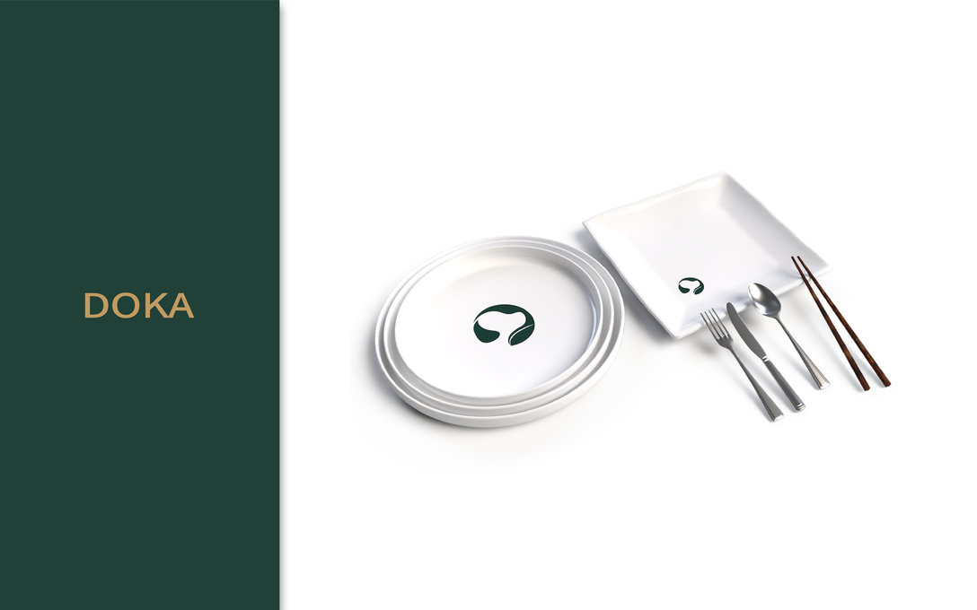 丨DOKA丨一家有狗狗的咖啡厅logo设计及vi设计欣赏-LaughingLam