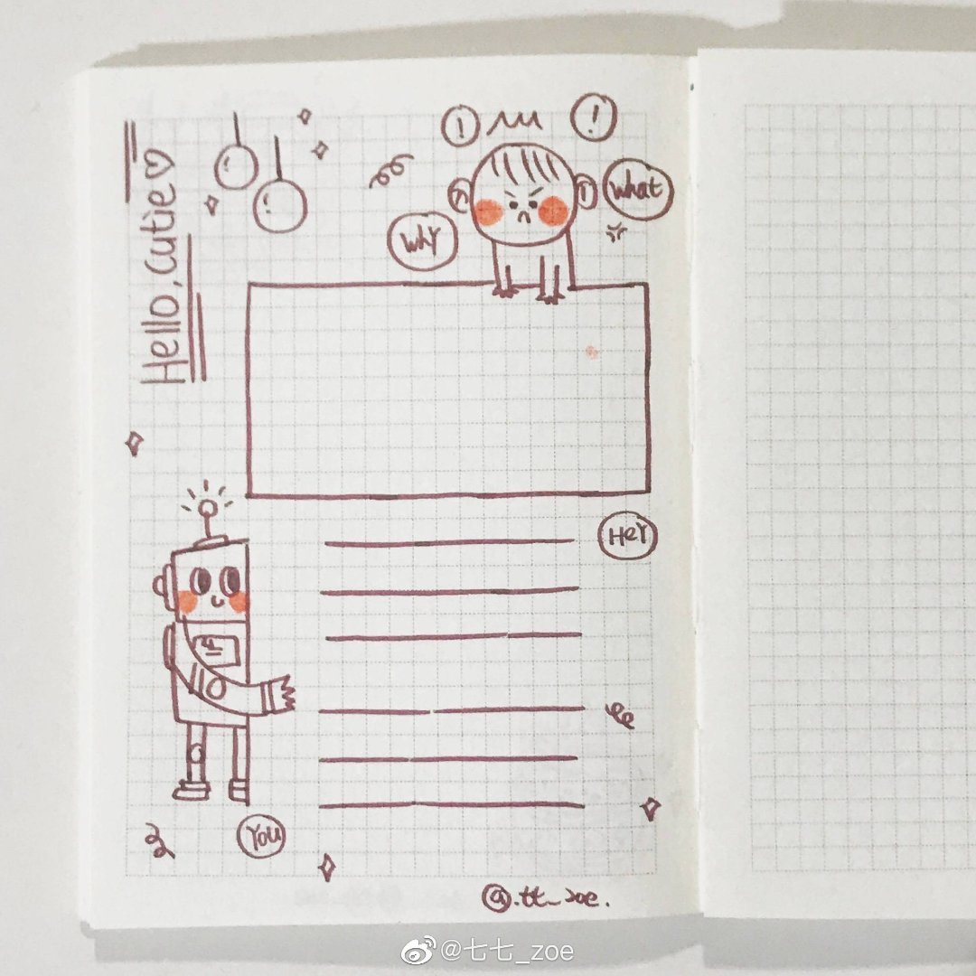 可爱简笔画在手帐中的灵活应用 投稿作者:@七七_zoe|简笔画|投稿|可爱_新浪新闻