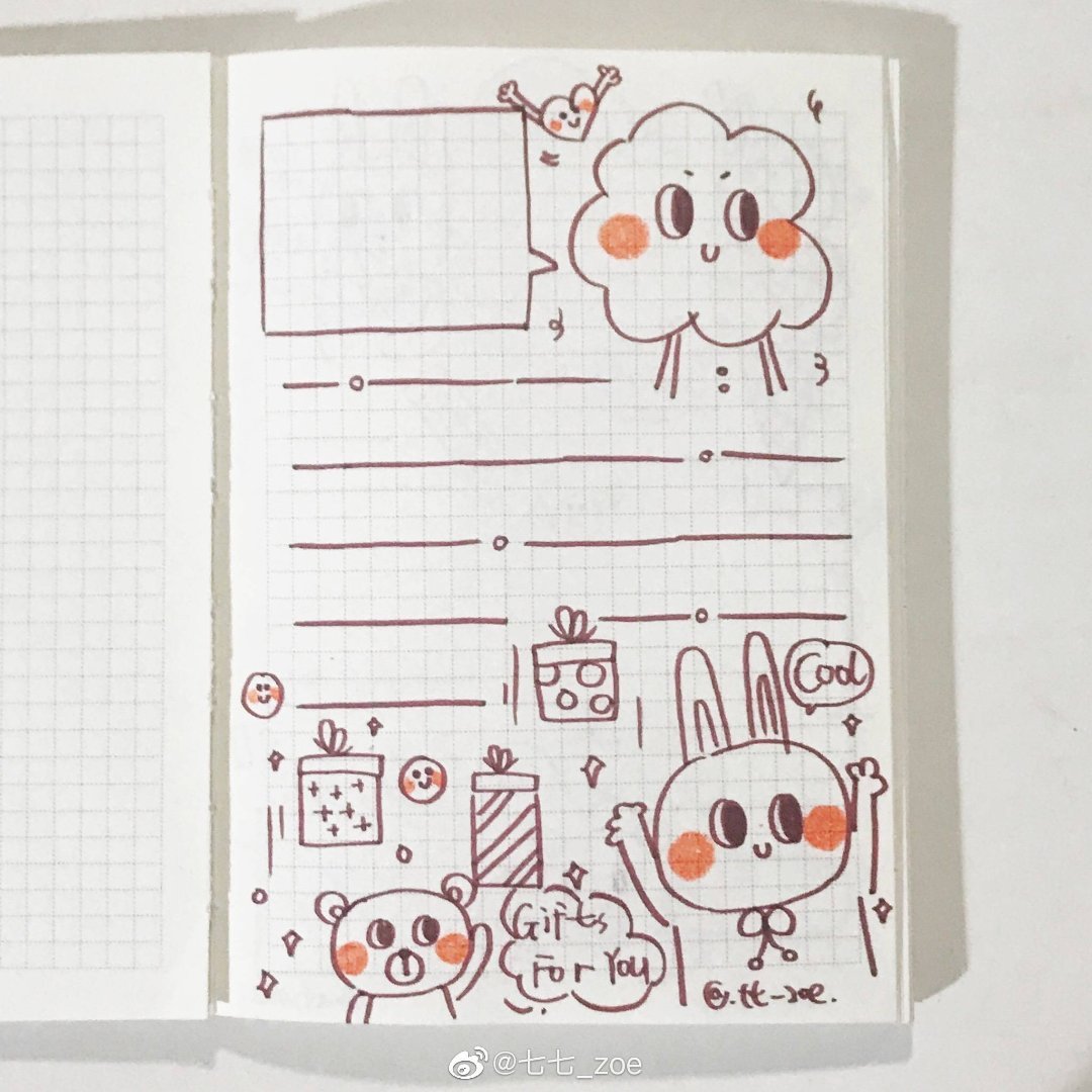 可爱简笔画在手帐中的灵活应用 投稿作者:@七七_zoe|简笔画|投稿|可爱_新浪新闻