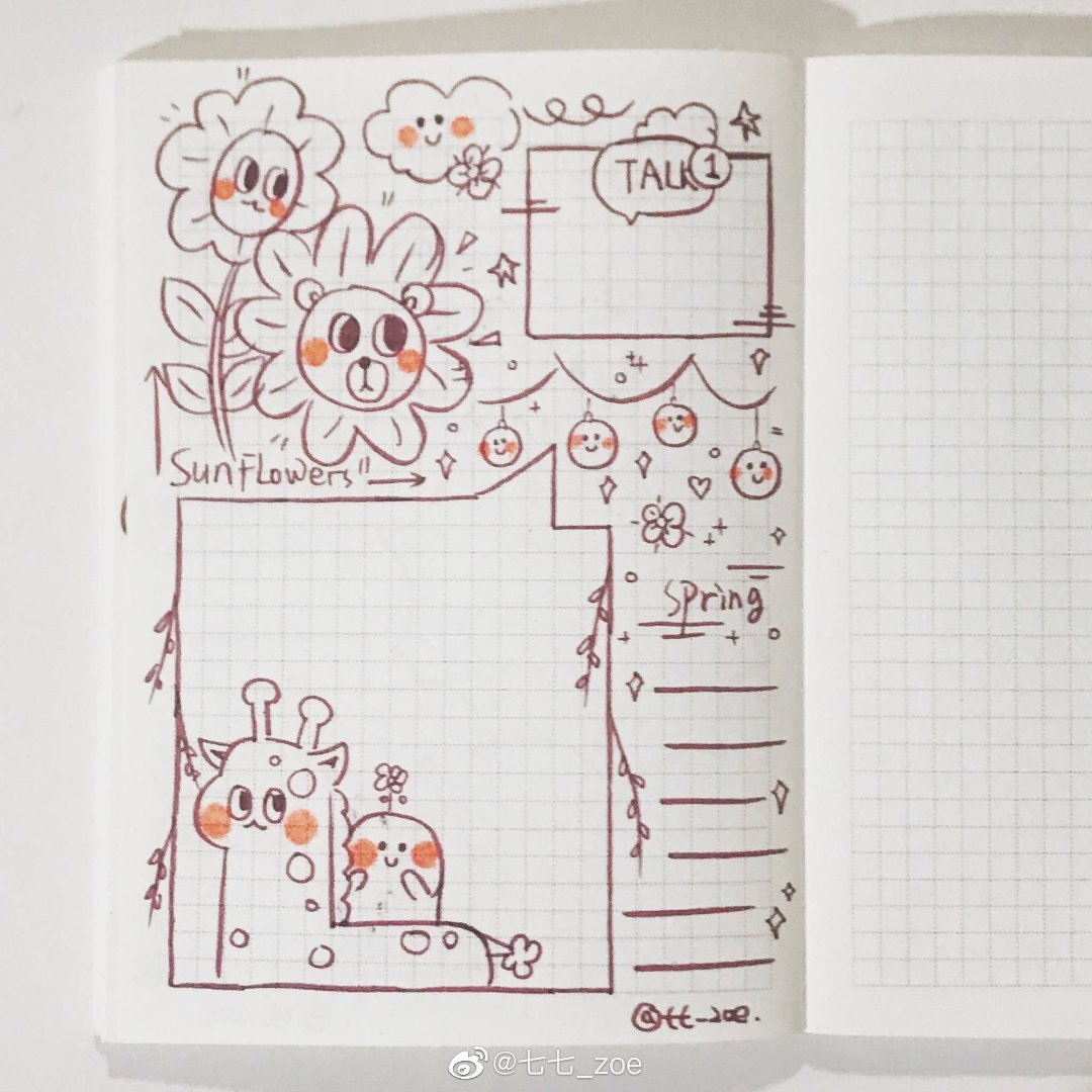 可爱简笔画在手帐中的灵活应用 投稿作者:@七七_zoe|简笔画|投稿|可爱_新浪新闻