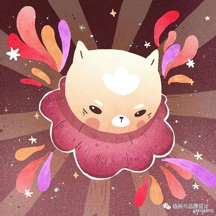 新加坡插画师Han Jie,他的画风非常可爱,一切线条都是圆润的