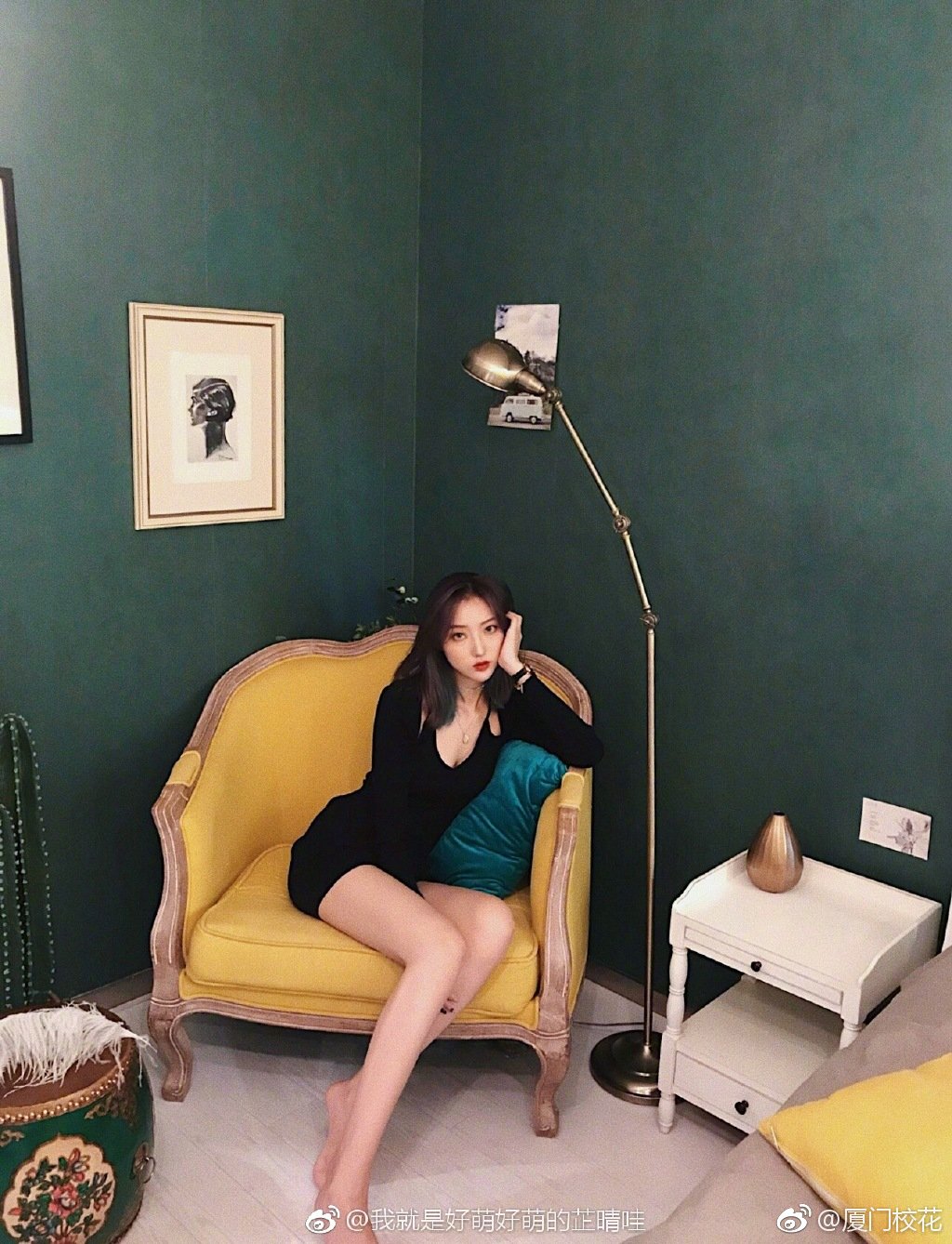 她叫曹芷晴，98年，美术生，身高177cm，大长腿MM，你觉得几分呢