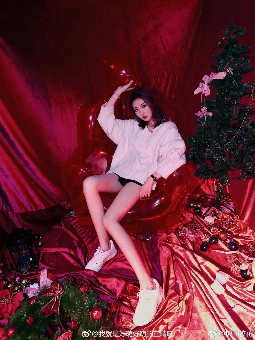 她叫曹芷晴，98年，美术生，身高177cm，大长腿MM，你觉得几分呢