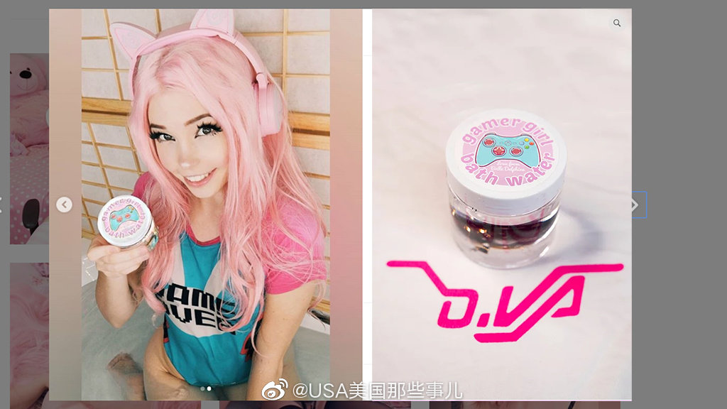 英国20岁美女主播 Belle Delphine 竟然拍摄了一段视频出售自己的洗澡|主播|美女|拍摄_新浪新闻