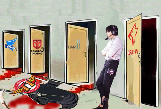 SKT与GRF决赛前互放骚话，用死神图互动