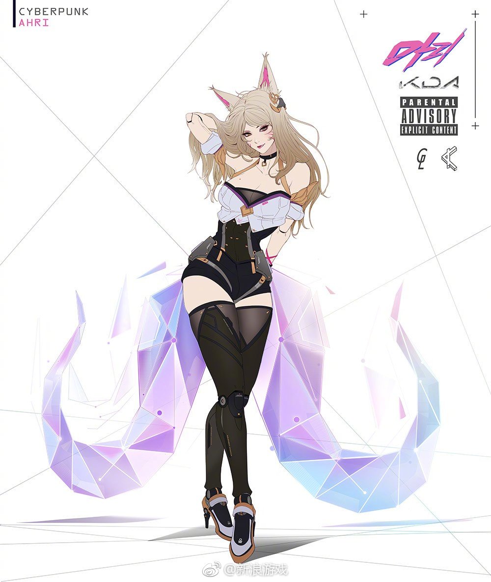 来自韩国的画手Park JunKyu带来了一组赛博朋克版K/DA女团的设计图|赛博|朋克|设计图_新浪新闻