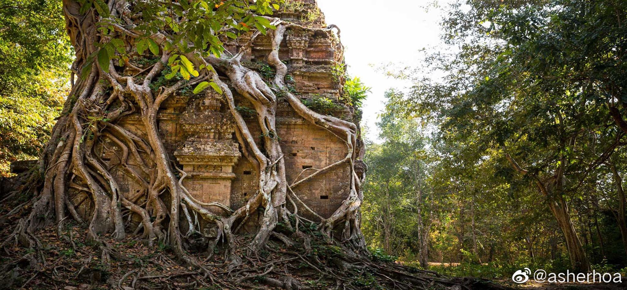 三博波雷古寺（Sambor Prei Kuk）位于柬埔寨磅同省首府磅同市以北30|磅同|波雷|三博_新浪新闻