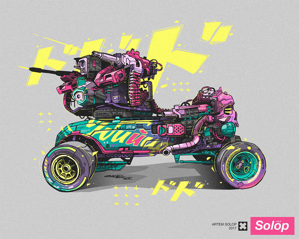 瑞典艺术家Artem Solop棱角线条插画