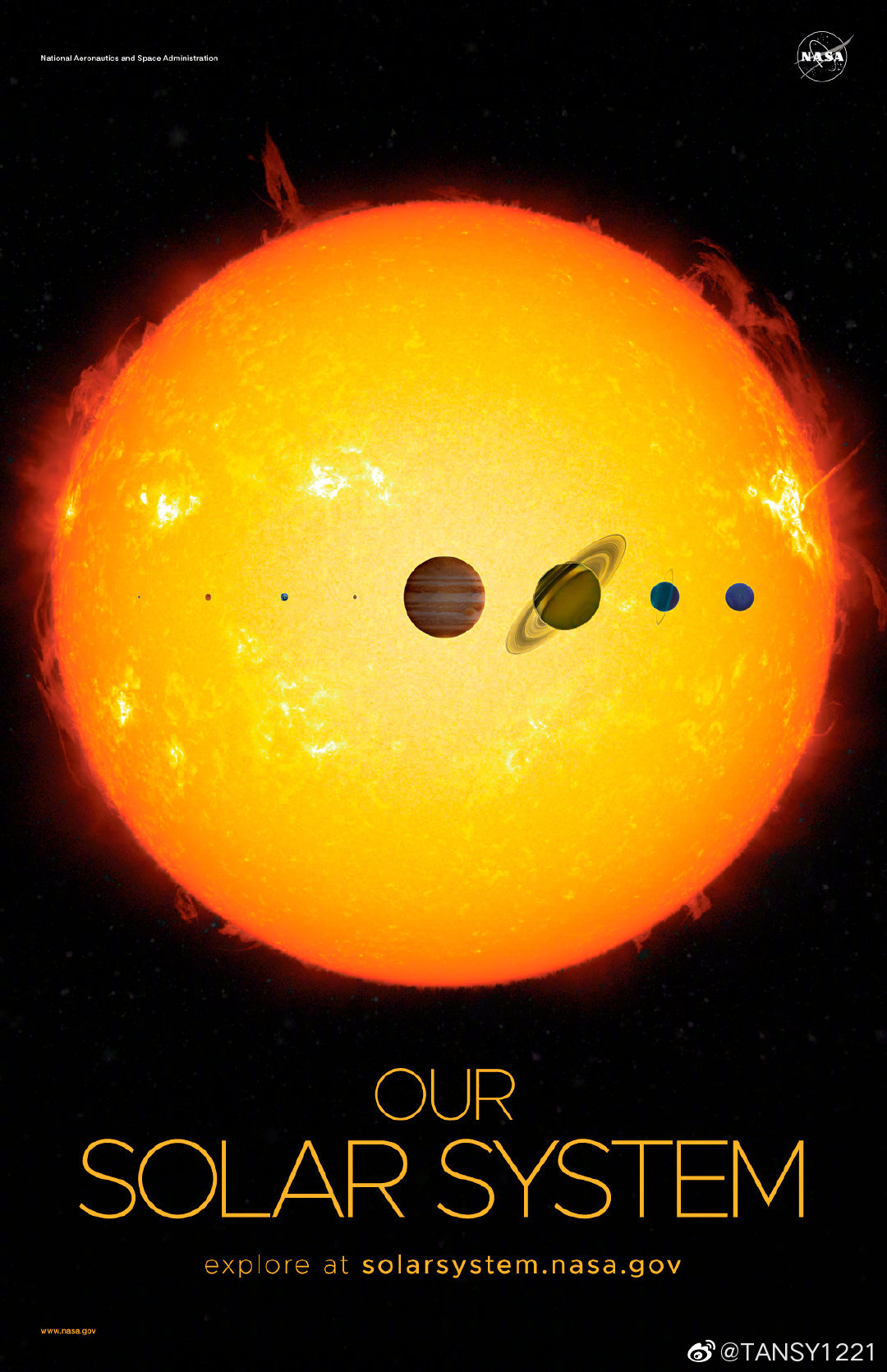 NASA官方发布了一些太阳系天体海报具象的神秘|太阳系|天体|官方_新浪新闻
