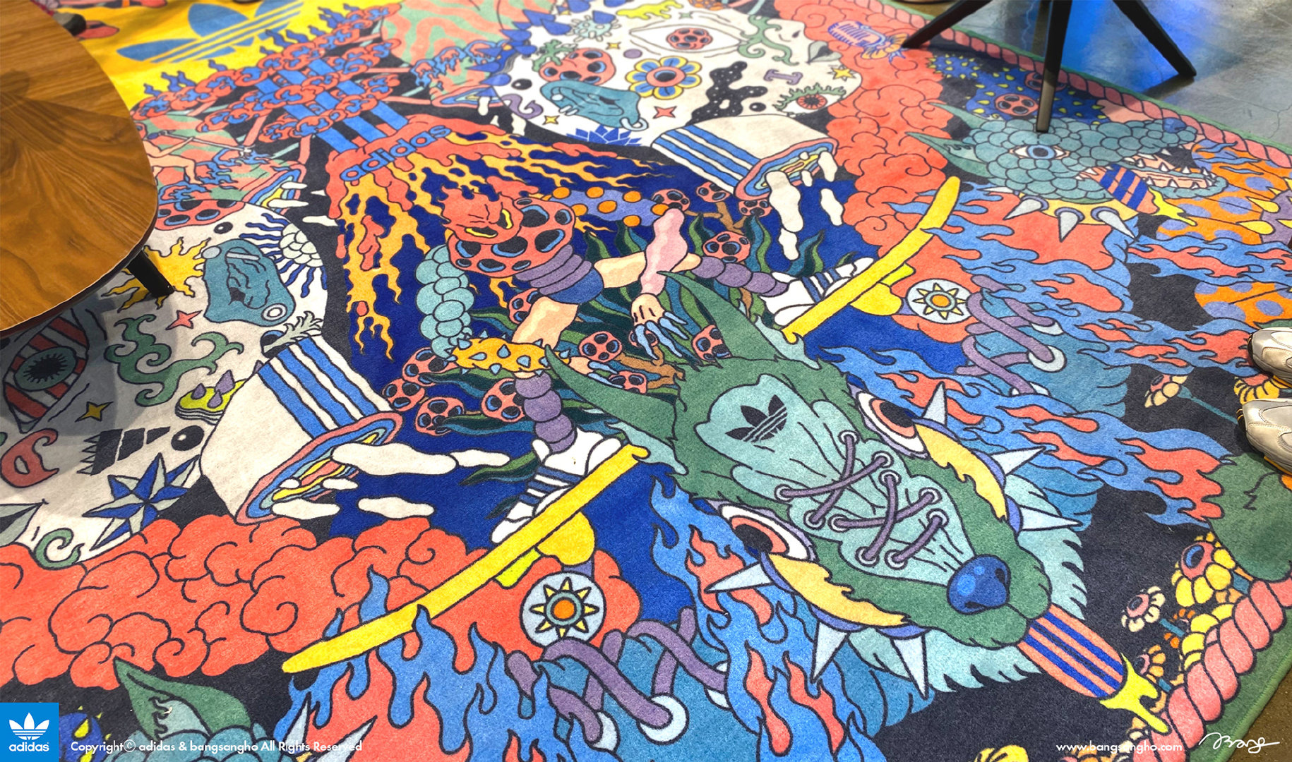 来自插画师 SANGHO BANG 为运动品牌Adidas创作的艺术作品~