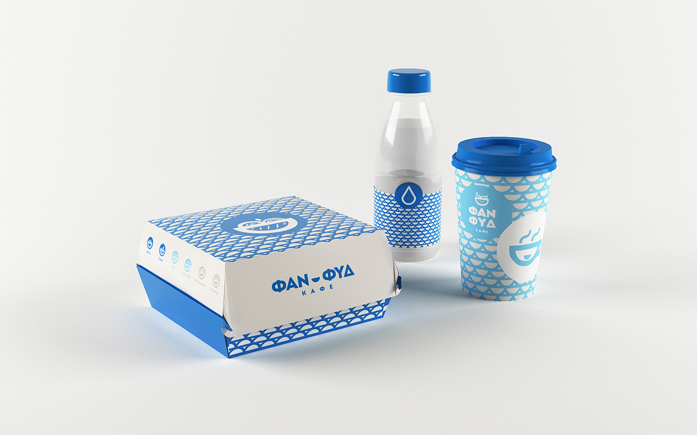 Fan Food Cafe 咖啡厅logo设计及VI设计，“希腊蓝”搭配希腊神话|希腊|VI设计|希腊神话_新浪新闻